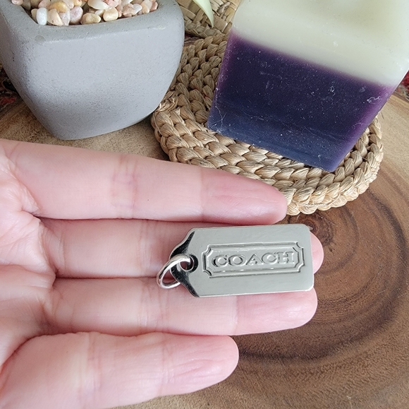 Coach | Accessories | Coach Silver Bag Charm Pendant Hang Tag | Poshmark